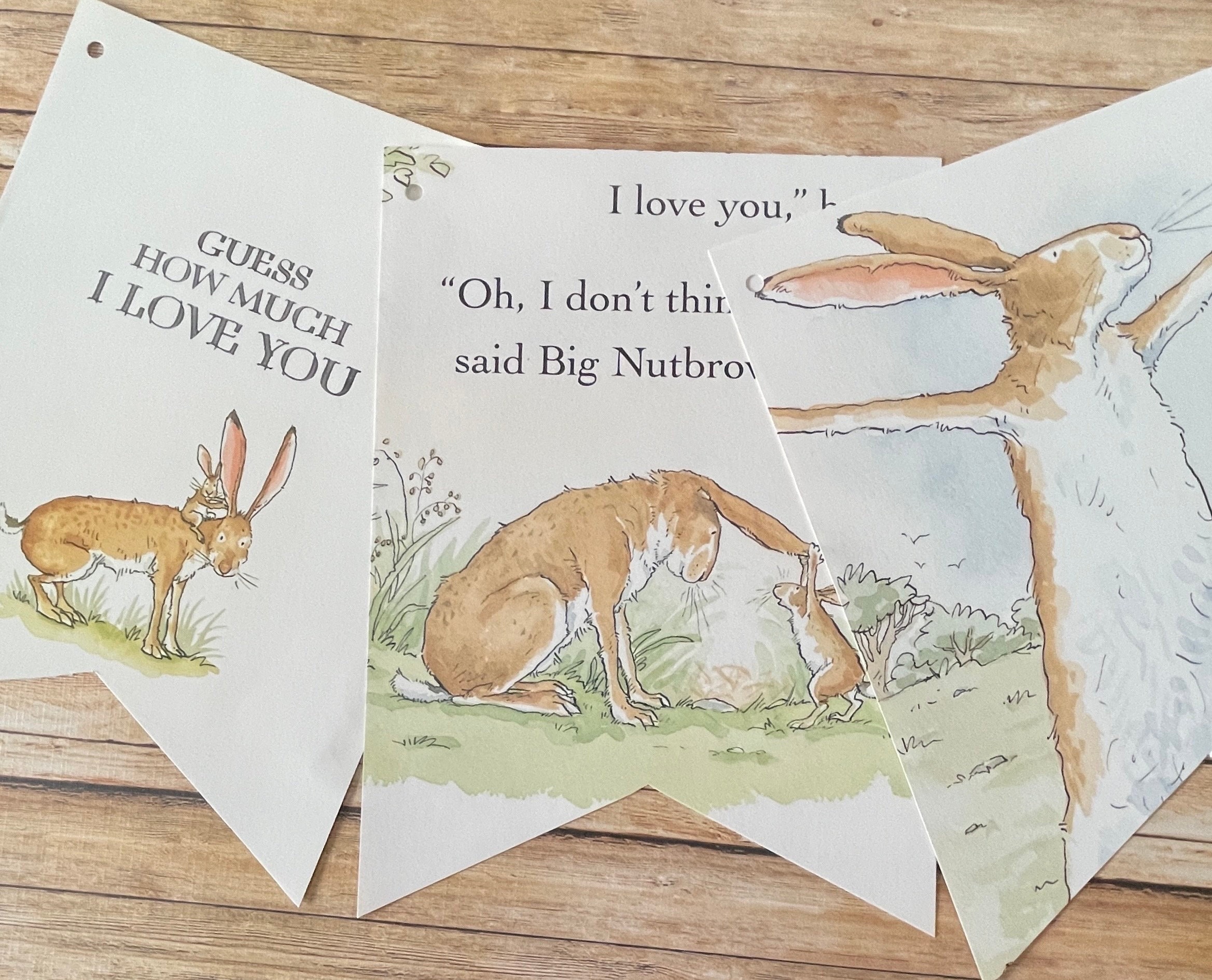 Guess How Much I Love You Storybook Page Banner | Upcycled Book ...