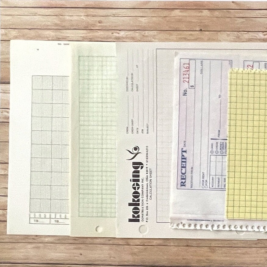 Vintage Office Paper Bundle Assortment of Ephemera Bundle - Etsy