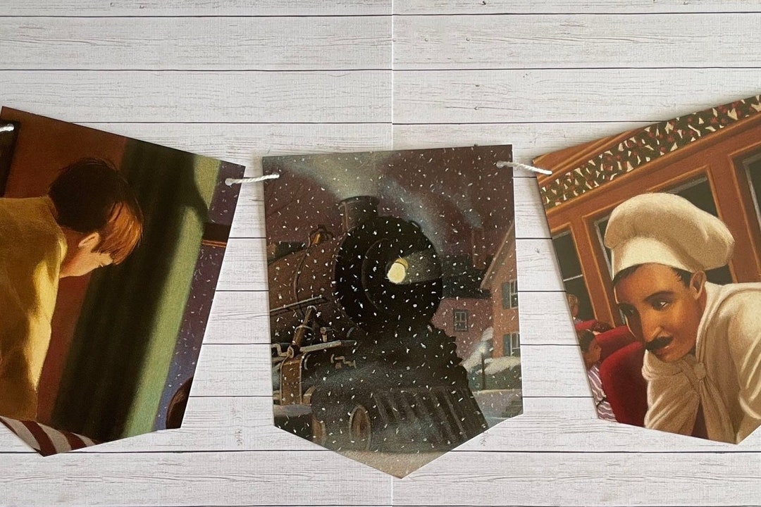 The Polar Express Storybook Christmas Banner | Upcycled & Repurposed ...