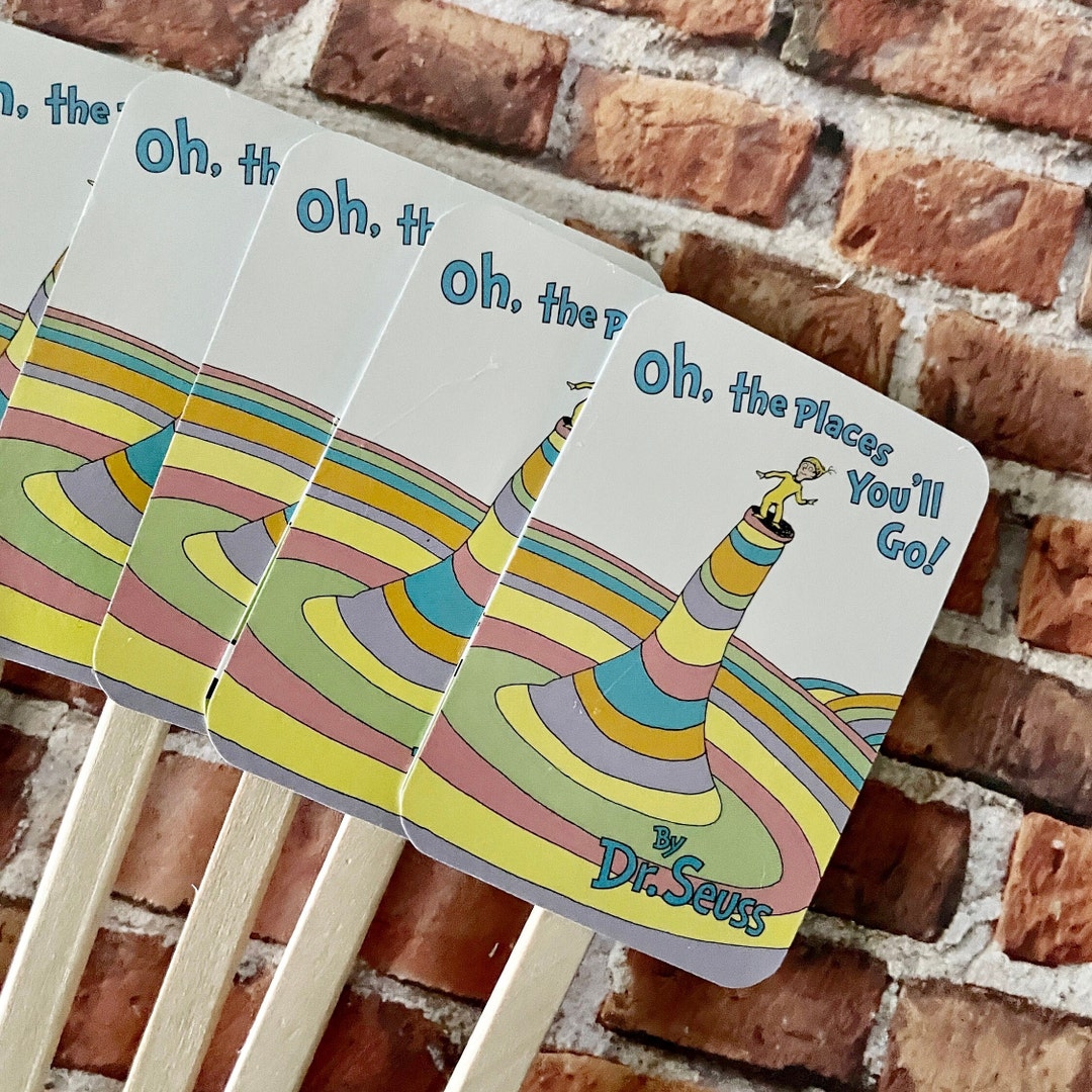Oh the Places Youll Go Cupcake Picks ONE Dozen Cupcake - Etsy
