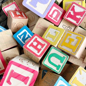 Alphabet Building Blocks | ABC Blocks | Wooden Blocks | Choose Letters ...