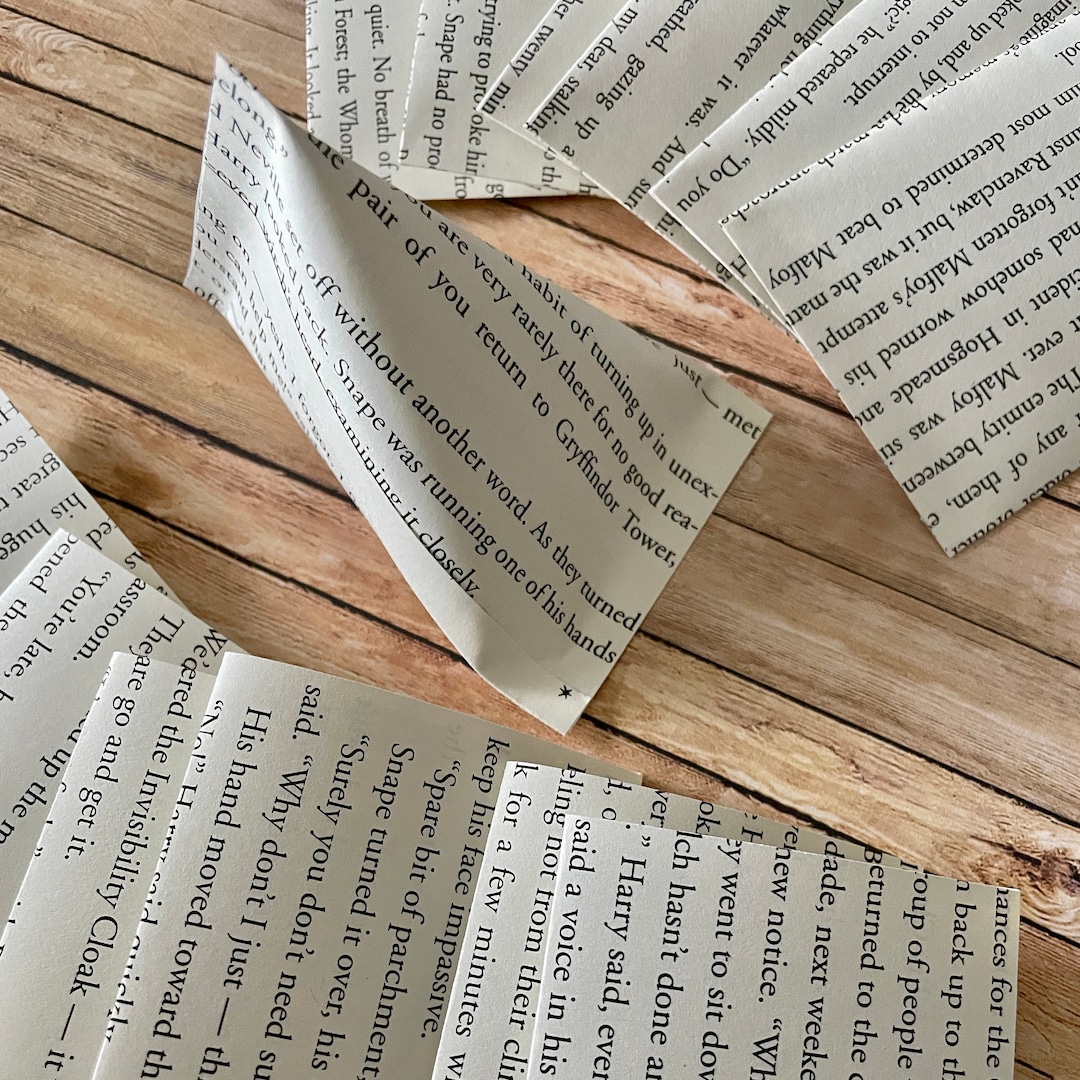Book Page Party Favor Boxes | Set of 12 | Repurposed Books - Etsy