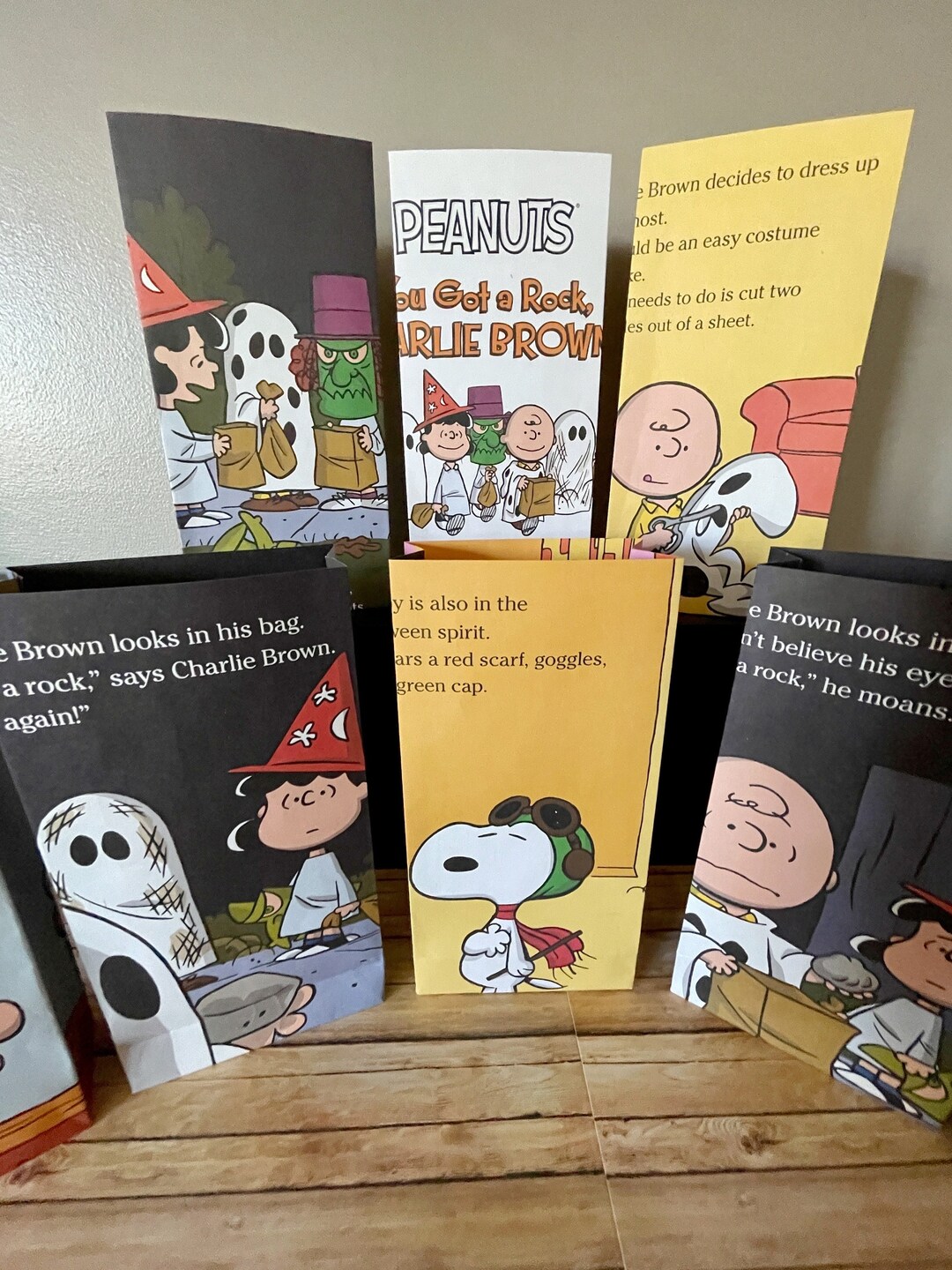 Storybook Bags | You Got a Rock, Charlie Brown Treat Bags | Set of 8 ...