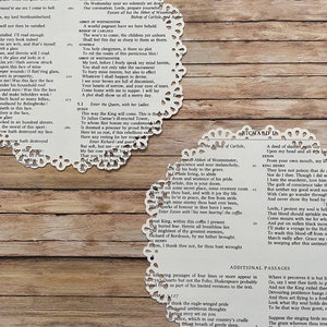 Shakespeare Book Page Paper Doilies | Pack of 12 | Lace Doily ...