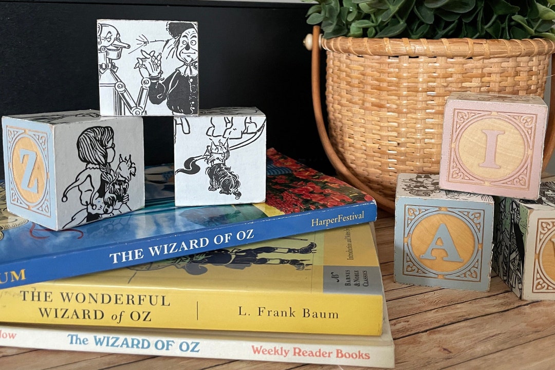 Wizard of Oz Storybook Building Blocks Set of 3 Repurposed Books ...