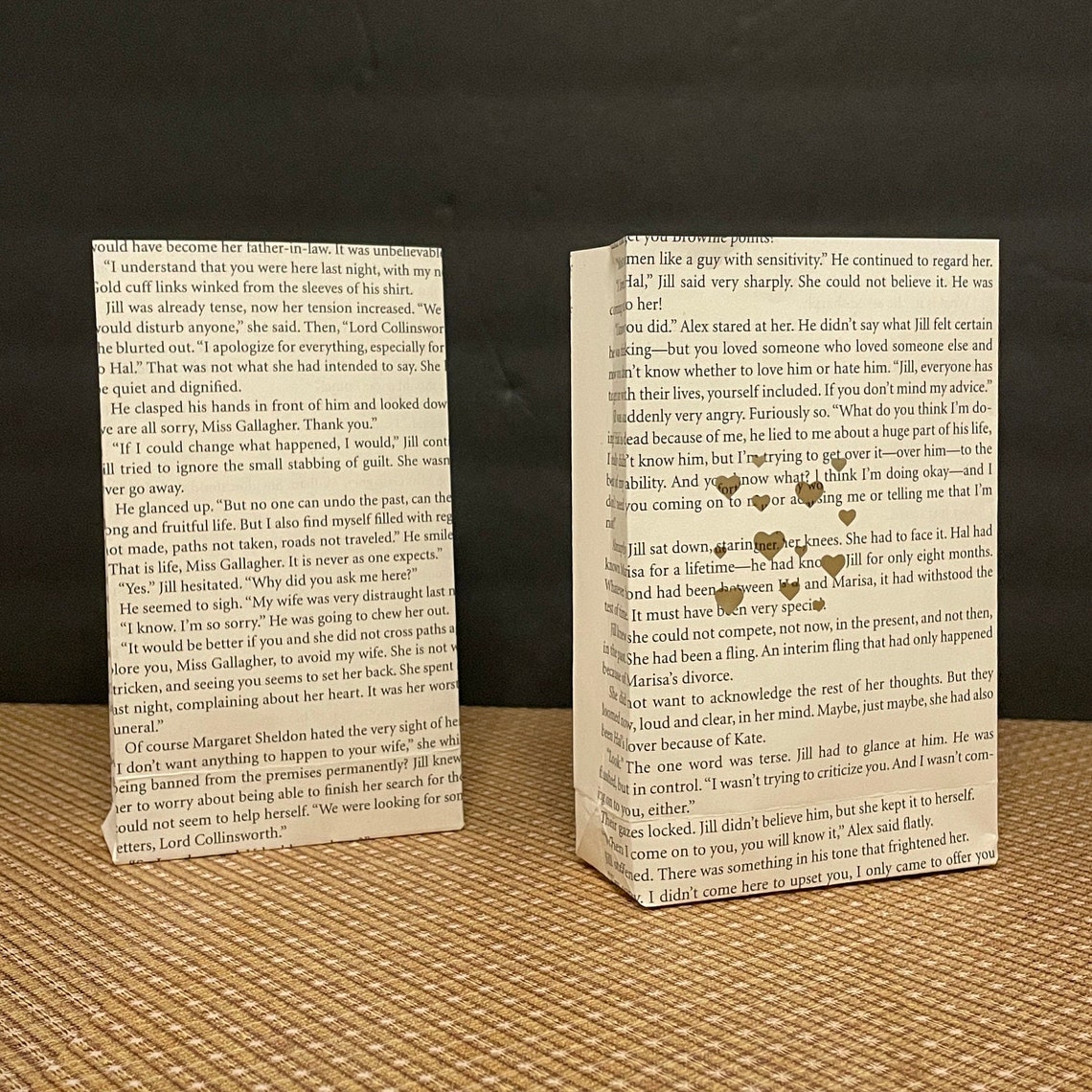 Book Page Luminaries Paper Lanterns Book Bag Wedding - Etsy