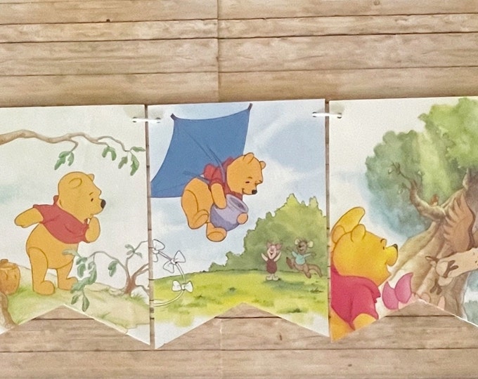 Winnie the Pooh Storybook Page Banner | Repurposed Books | Garland ...
