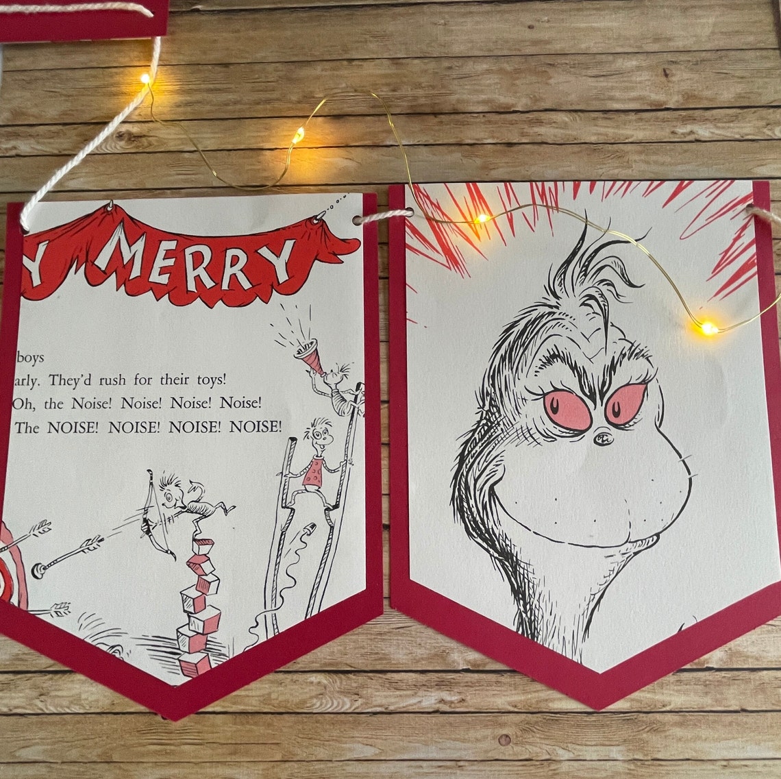 How the Grinch Stole Christmas Storybook Banner | Repurposed Dr. Seuss ...