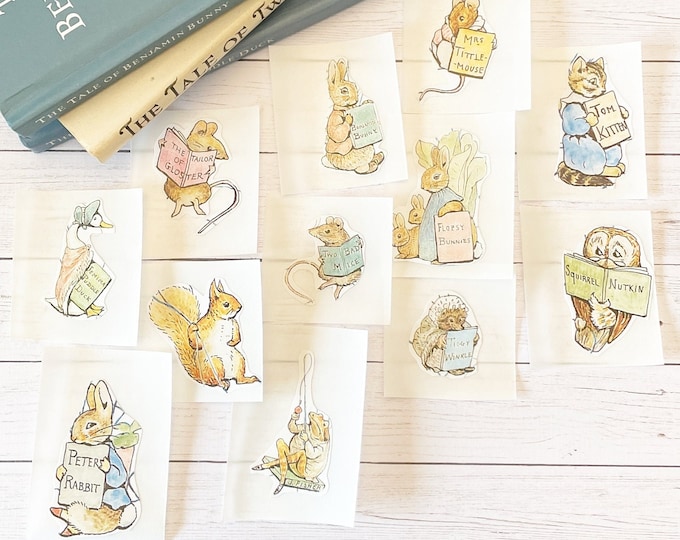 Peter Rabbit, Storybook Stickers, Baby Shower, Birthday Party, Favor ...
