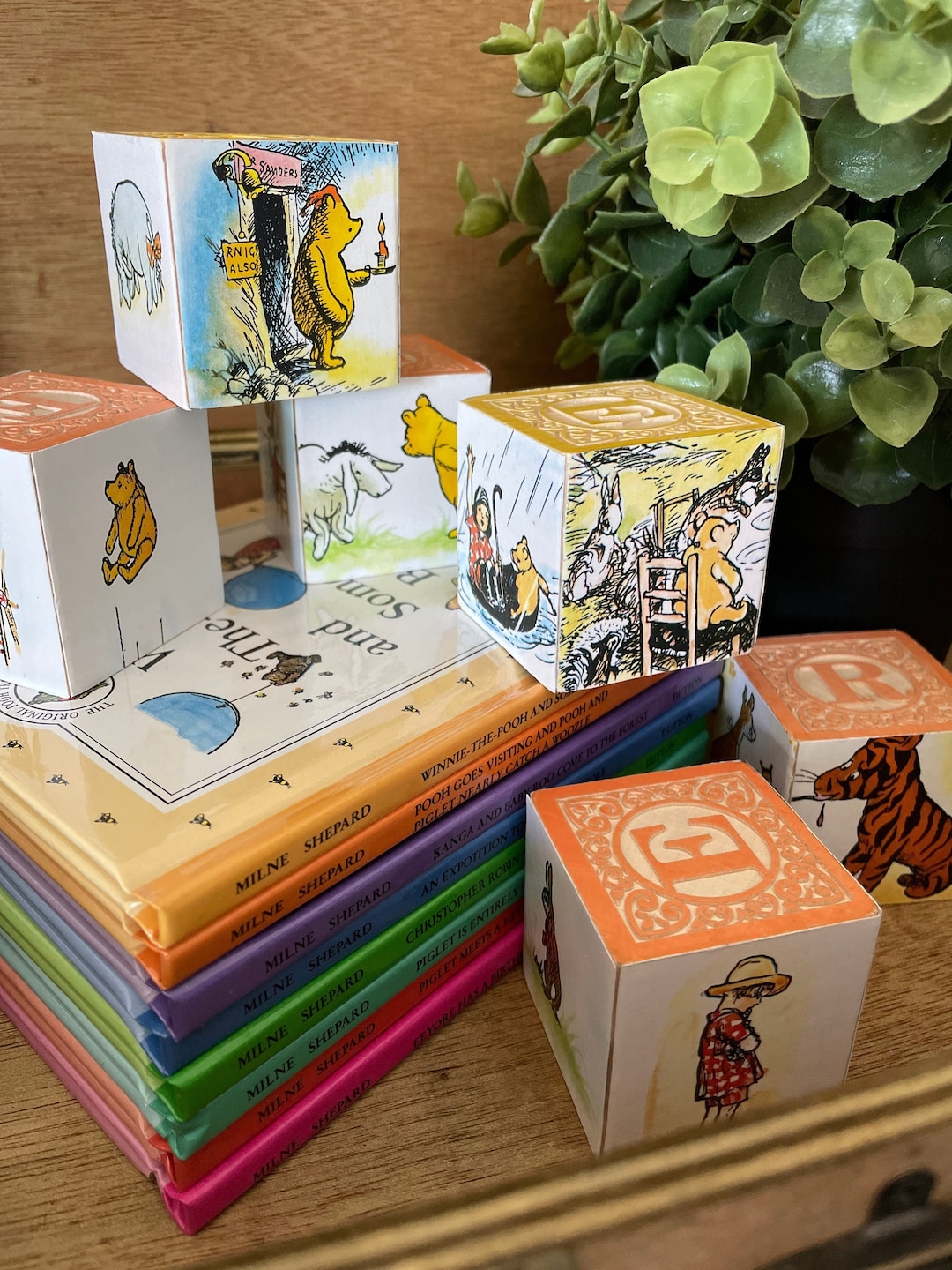 Classic Pooh Storybook Building Blocks | Set of 3 | Repurposed Pooh ...