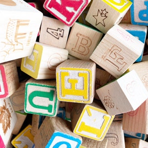 Alphabet Building Blocks | ABC Blocks | Wooden Blocks | Choose Letters ...