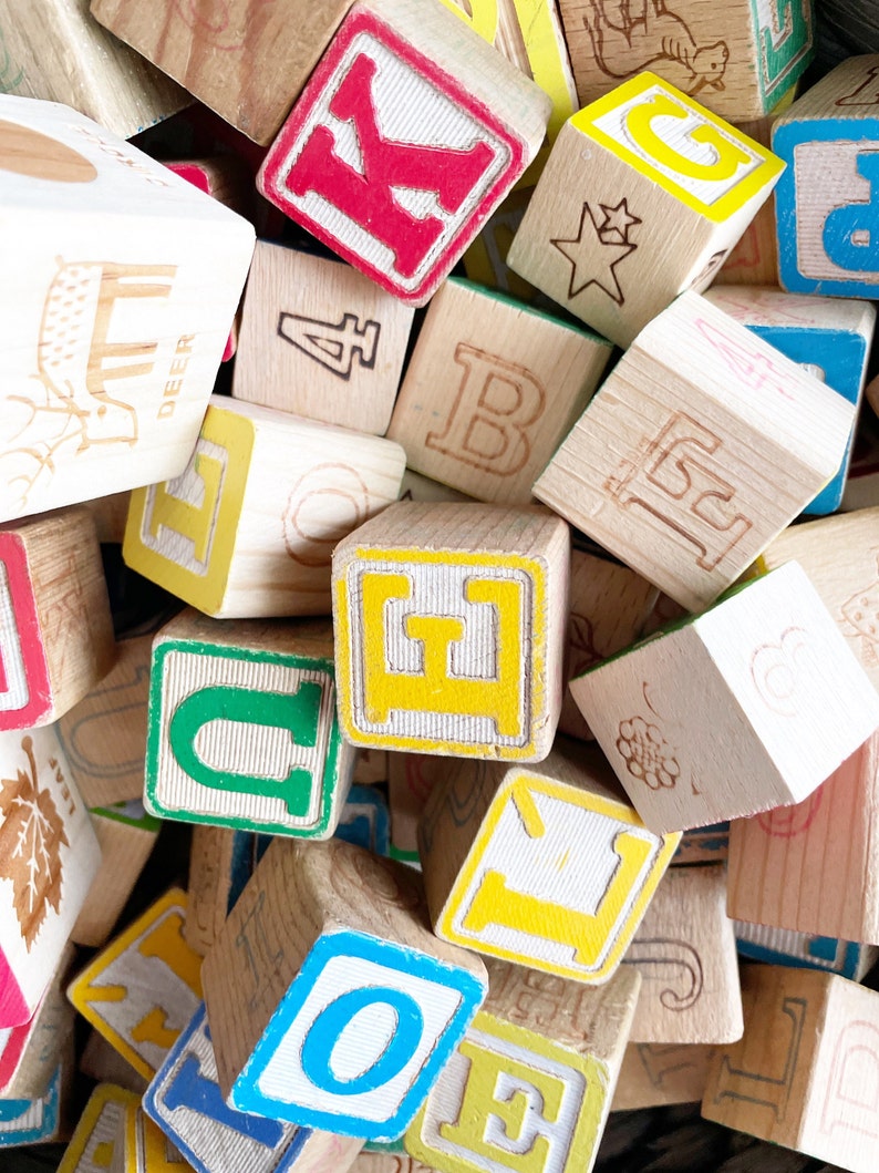 Alphabet Building Blocks | ABC Blocks | Wooden Blocks | Choose Letters ...