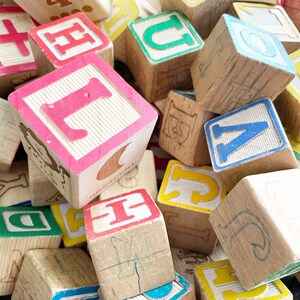 Alphabet Building Blocks | ABC Blocks | Wooden Blocks | Choose Letters ...