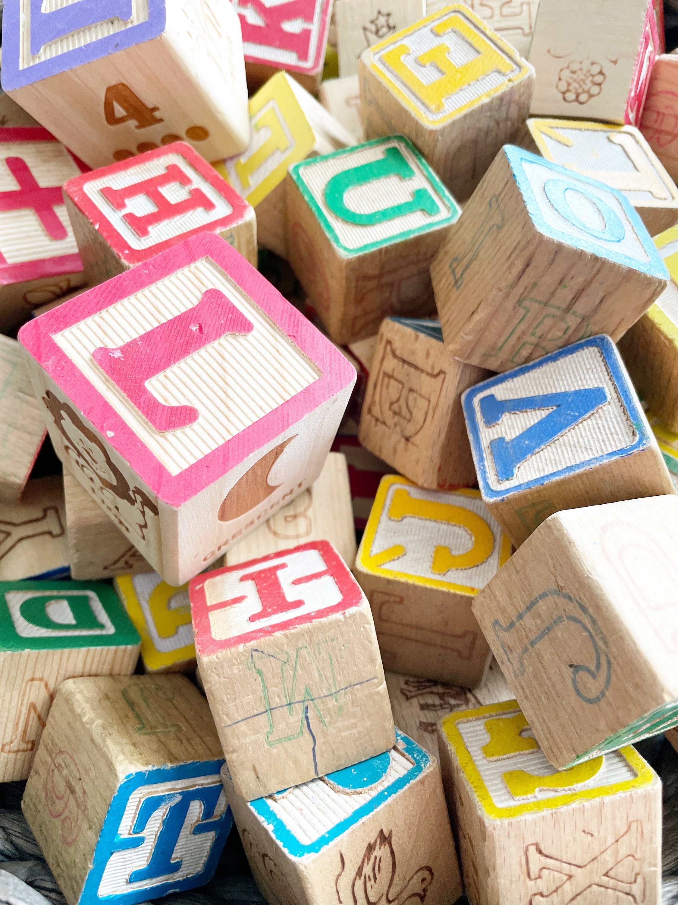 Alphabet Building Blocks | ABC Blocks | Wooden Blocks | Choose Letters ...