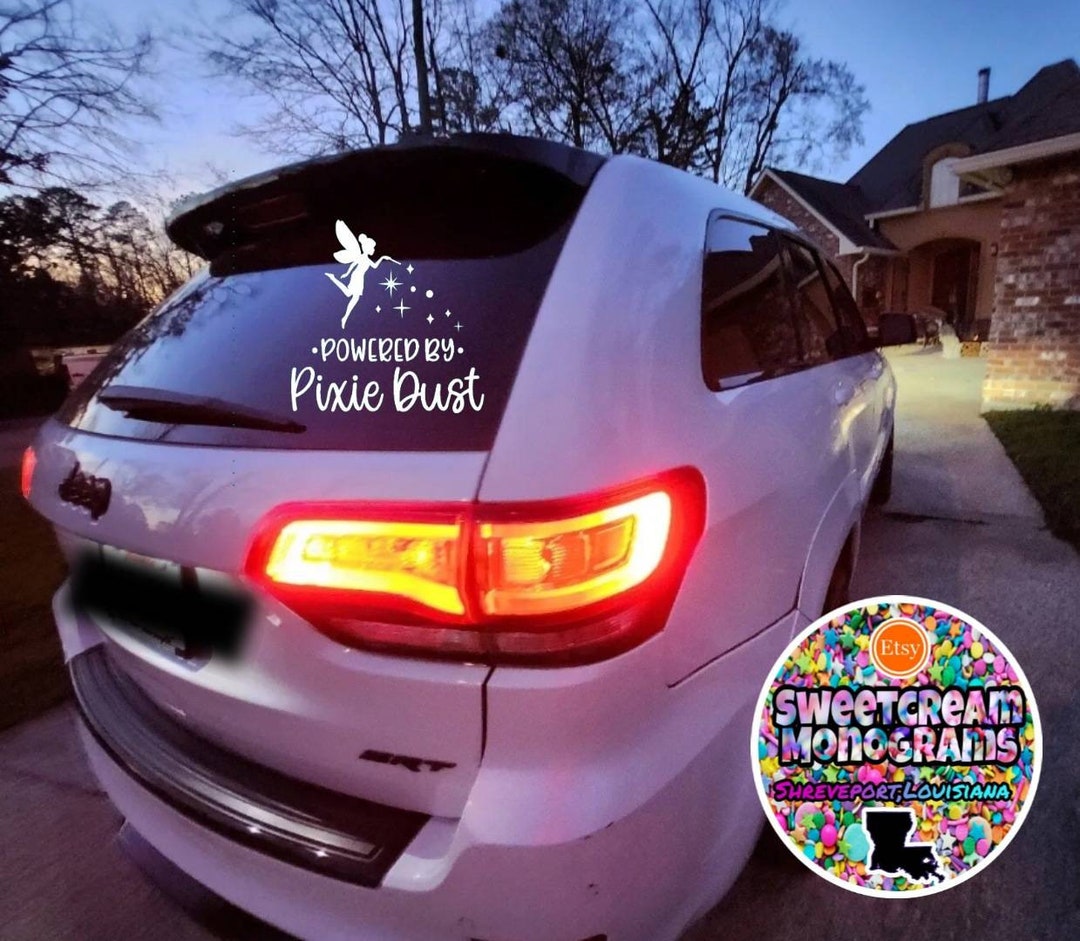 Powered by Pixie Dust Vinyl Decal|fairy Decal Sticker|pixie Fairy Decal ...