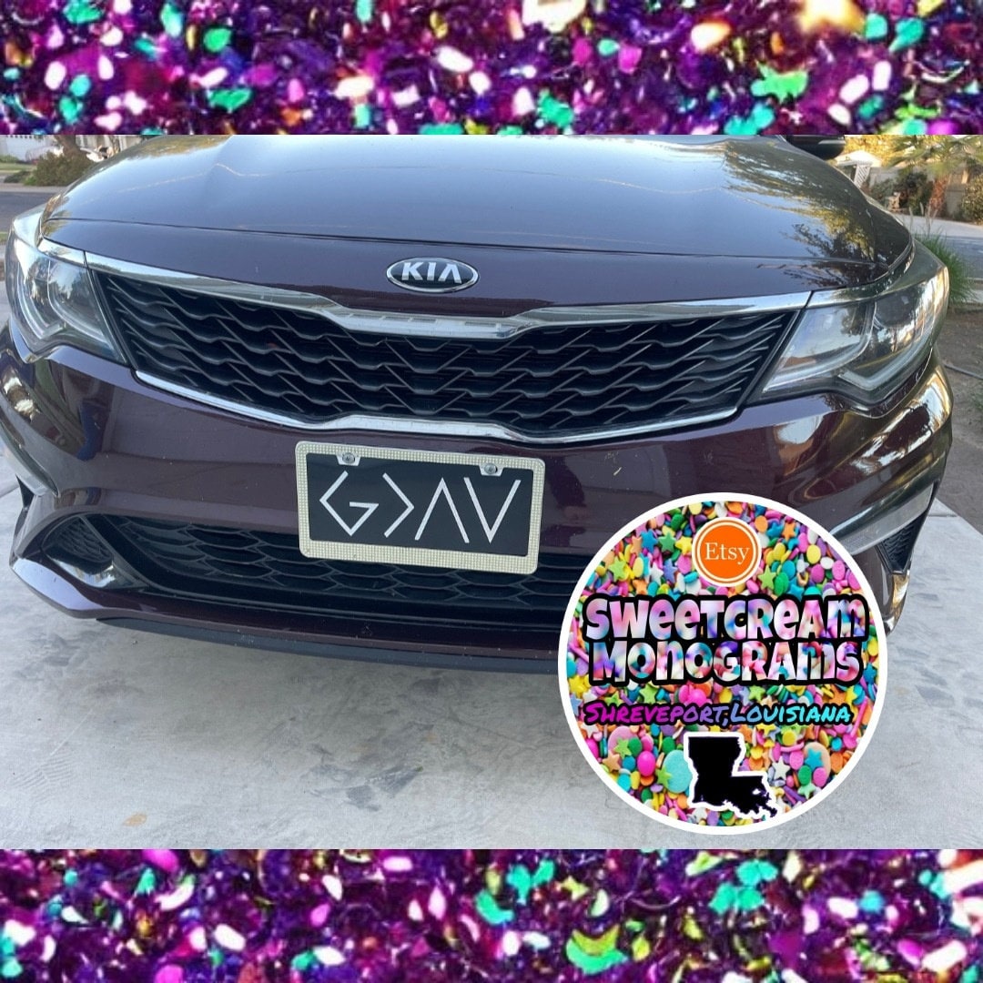God is Greater Aluminum License Plate: Inspirational Car Tag - Etsy