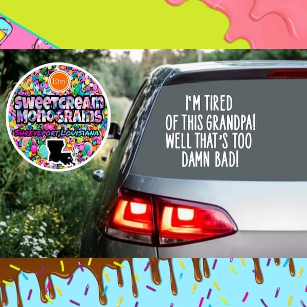 Vinyl Grandpa Decal - Etsy
