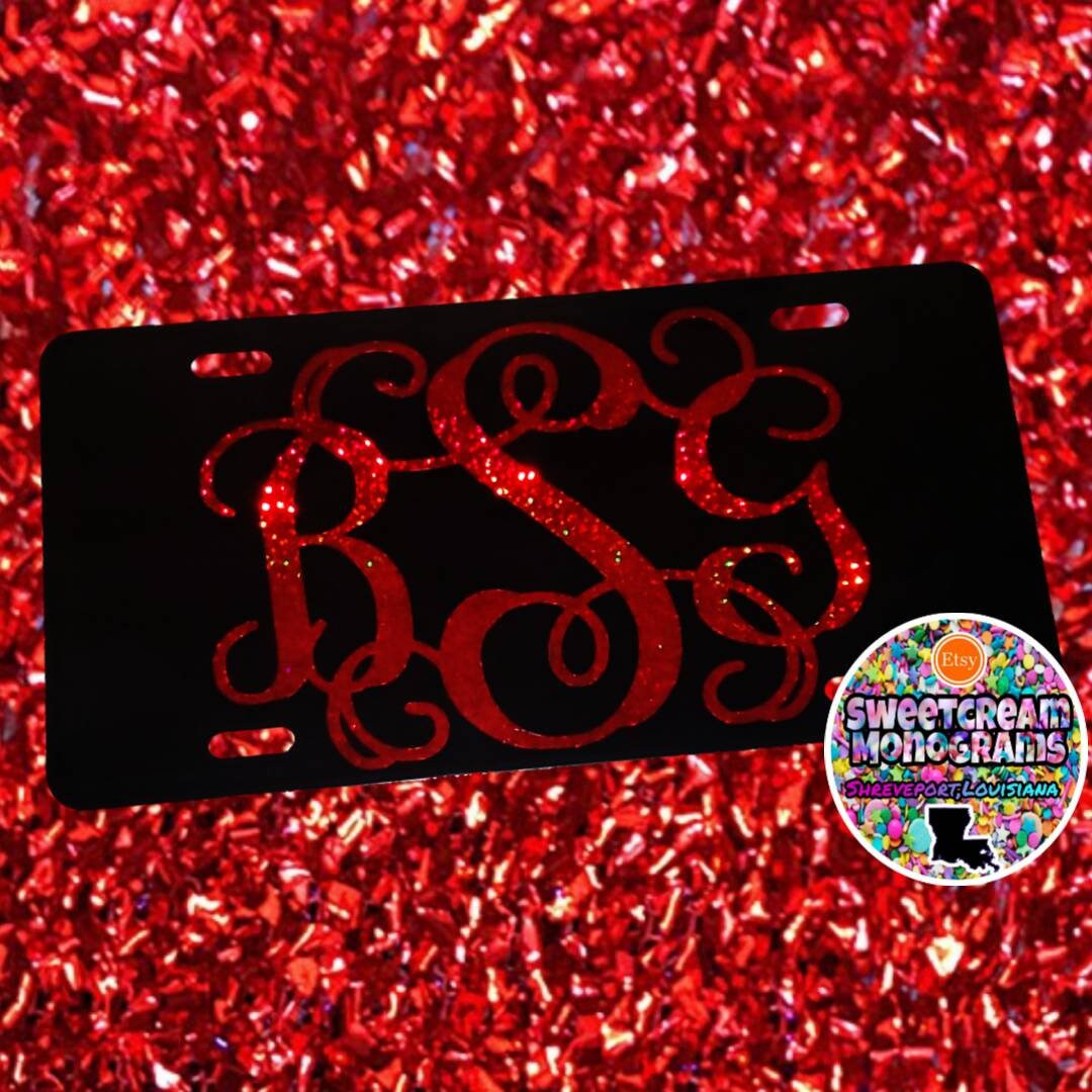 Monogram License Plate|holographic Monogram Front License Plate ...