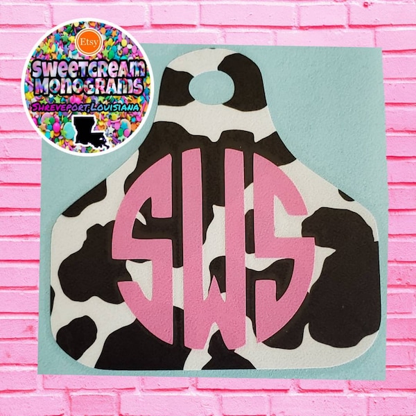 Monogram Car Decal - Etsy