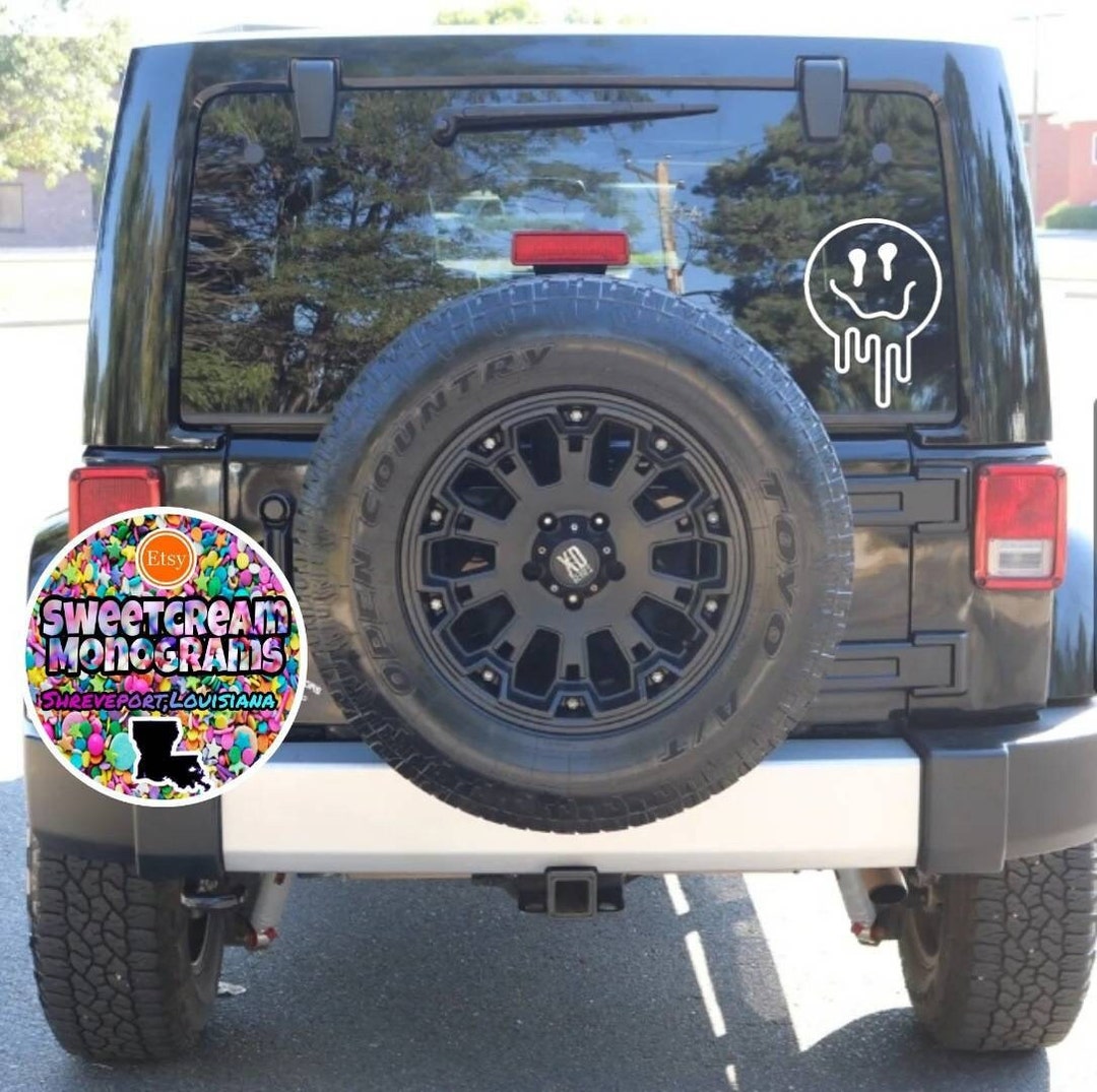 Melting Smiley Face Decal|wavy Smiley Face Vinyl Car Sticker|emoji Car ...