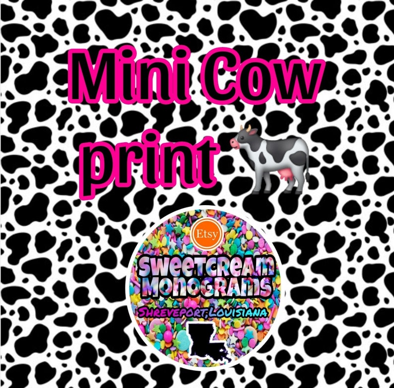 Cow Print Monogram Car Decal: Livestock Car Sticker - Etsy