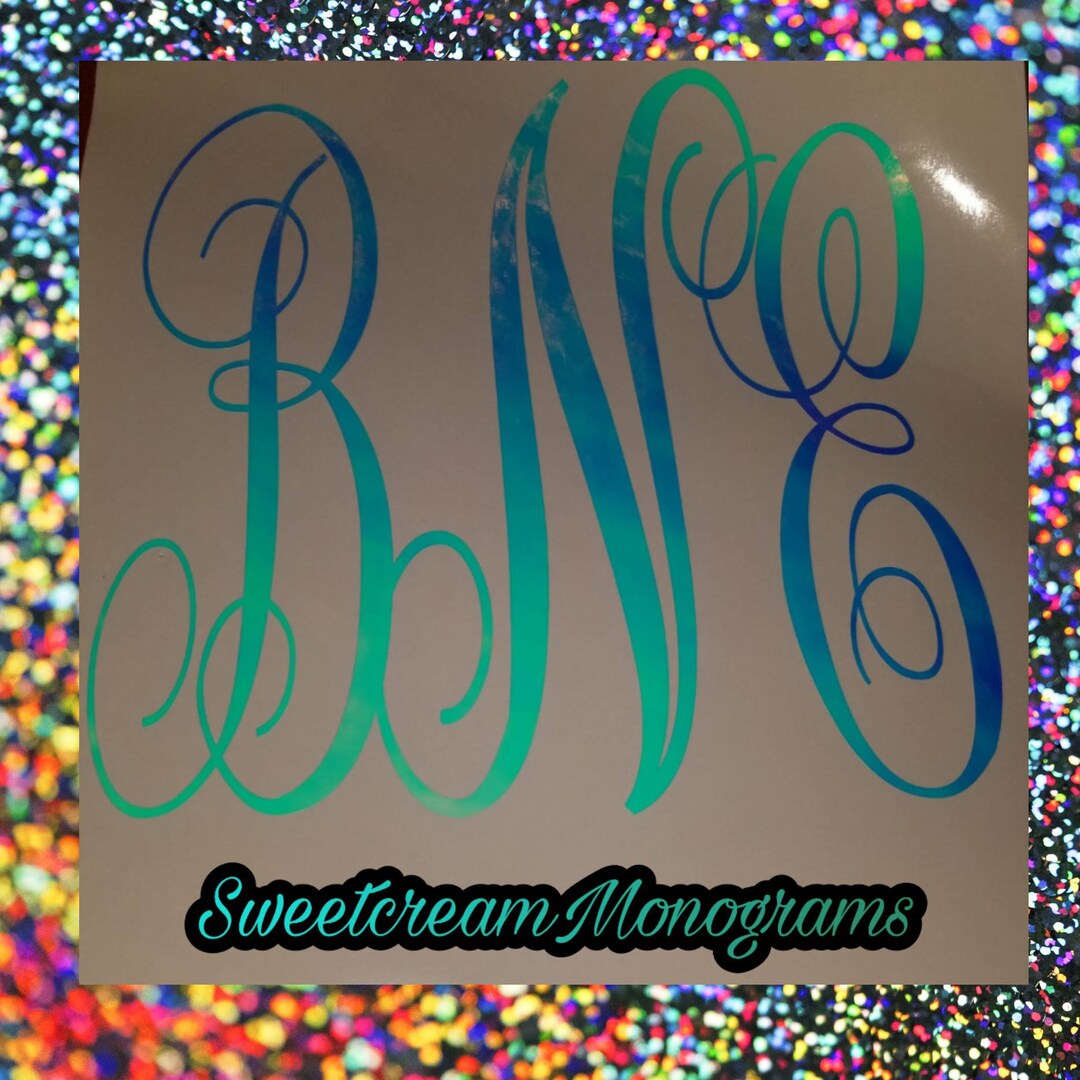 Holographic Changing Color Monogram|holographic|color Shift|monogrammed ...