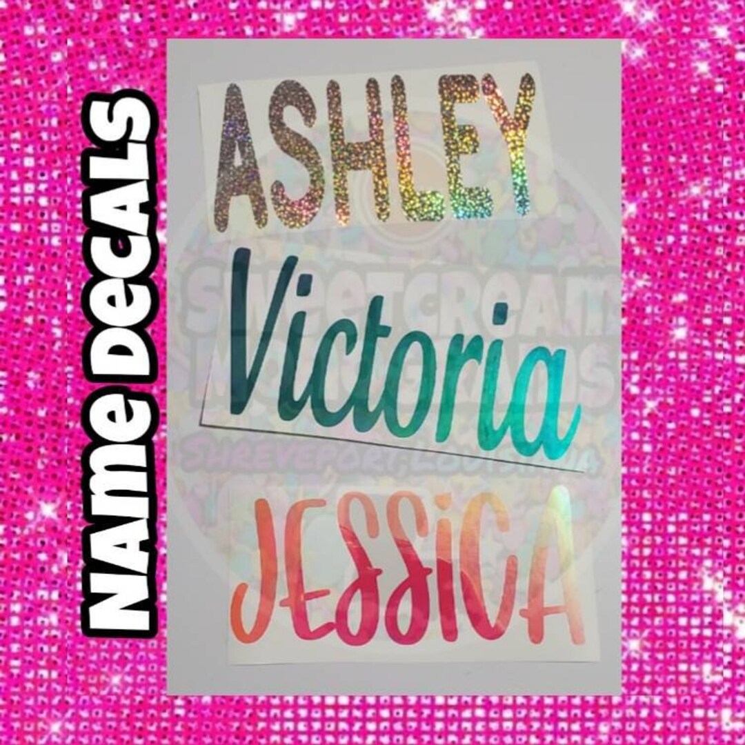 Name Decals for Car|name Stickers|custom Stickers|decals for Cups ...