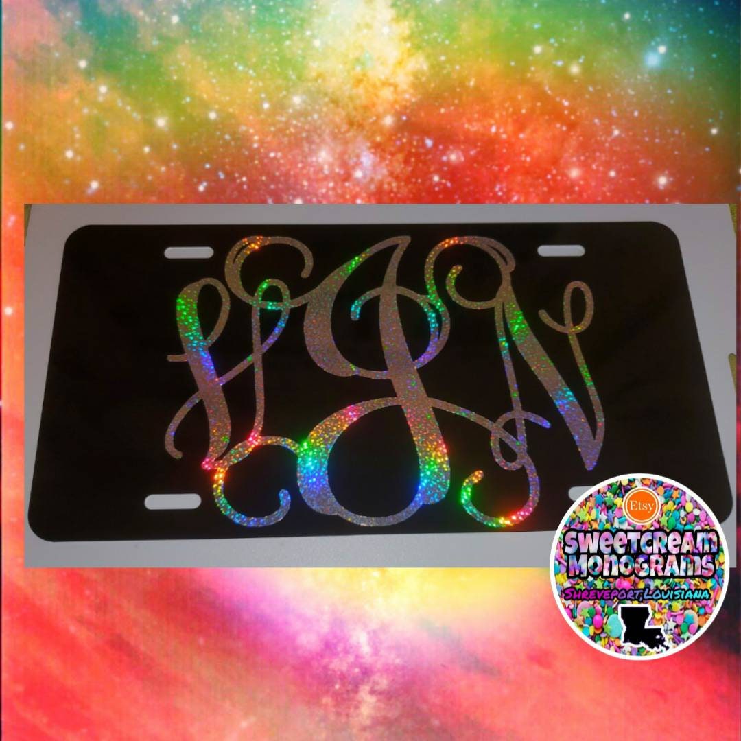 Monogram License Plate|monogram Tag|personalized License Plate|monogram ...