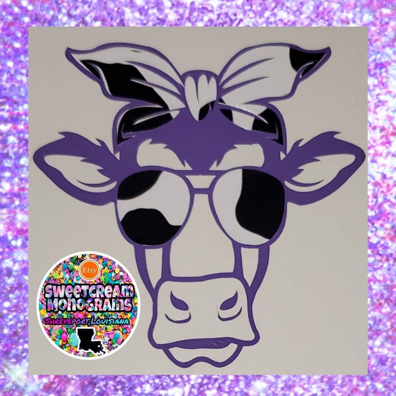 Bandana Cow Print Car Decalscow Print Sticker for Laptopcow - Etsy