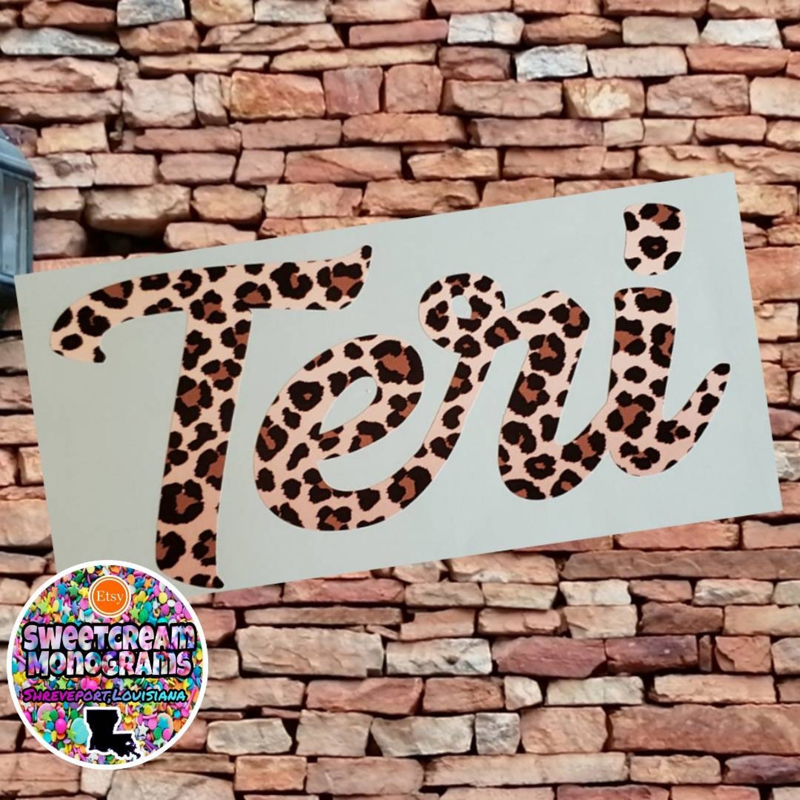 Leopard Name DecalsLeopard word decalsLeopard Car | Etsy