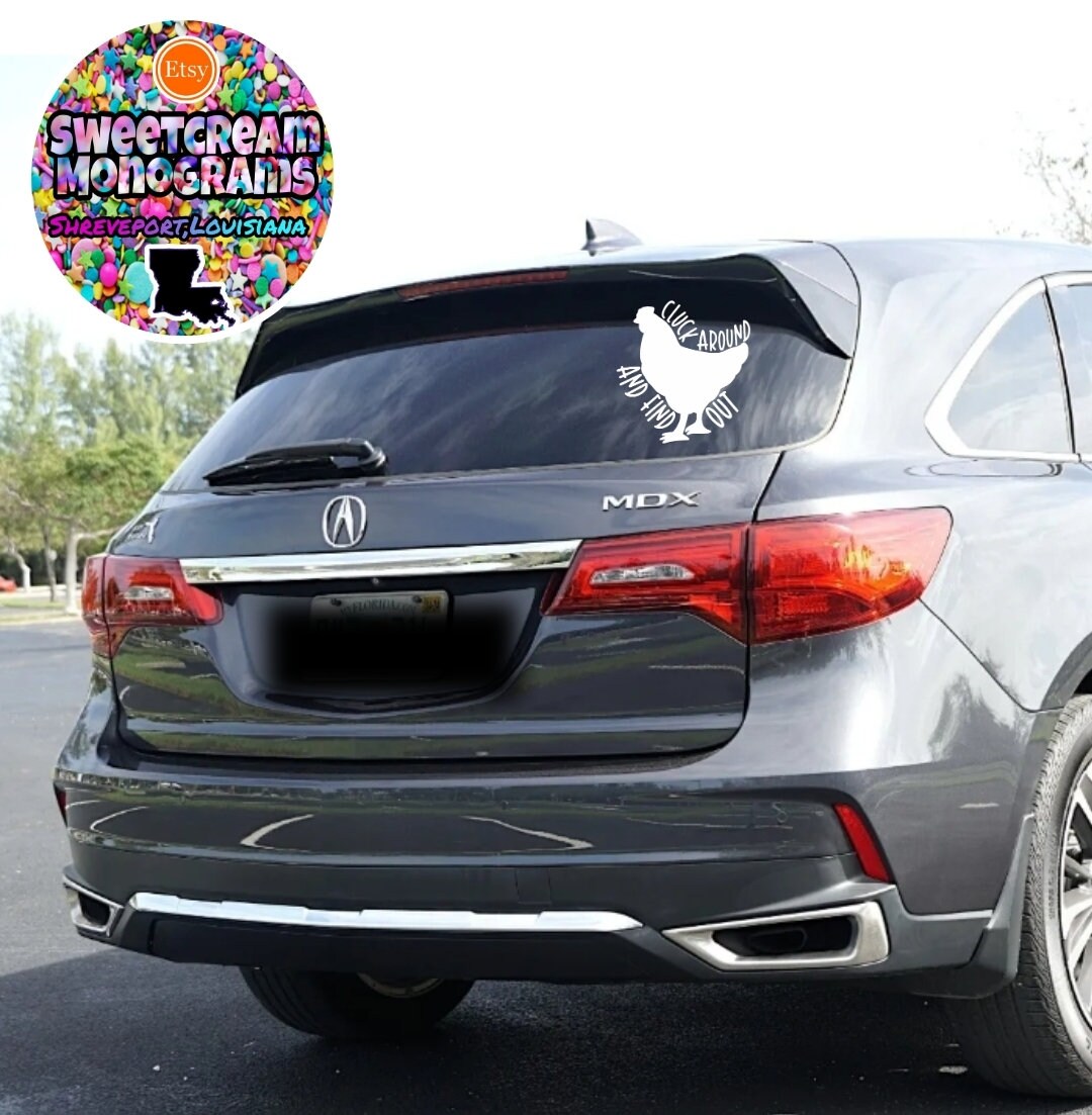 Cluck Around and Find Out Vinyl Car Sticker: Chicken Lover Gift - Etsy