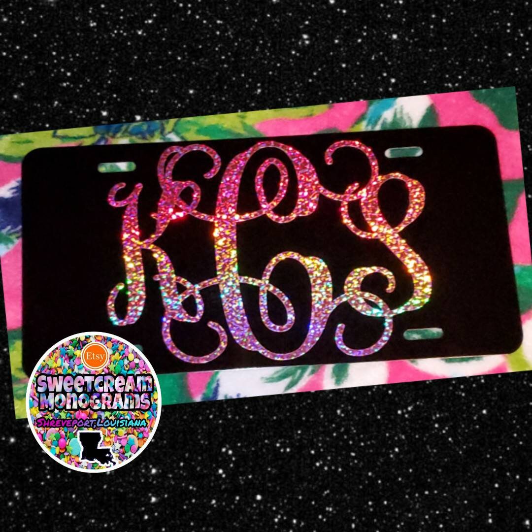 Holographic Color Shift Personalized Monogrammed License Plate|new Car ...