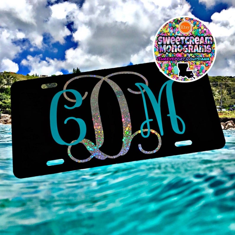 Monogram License Platemonogram Car Tagnew Car - Etsy