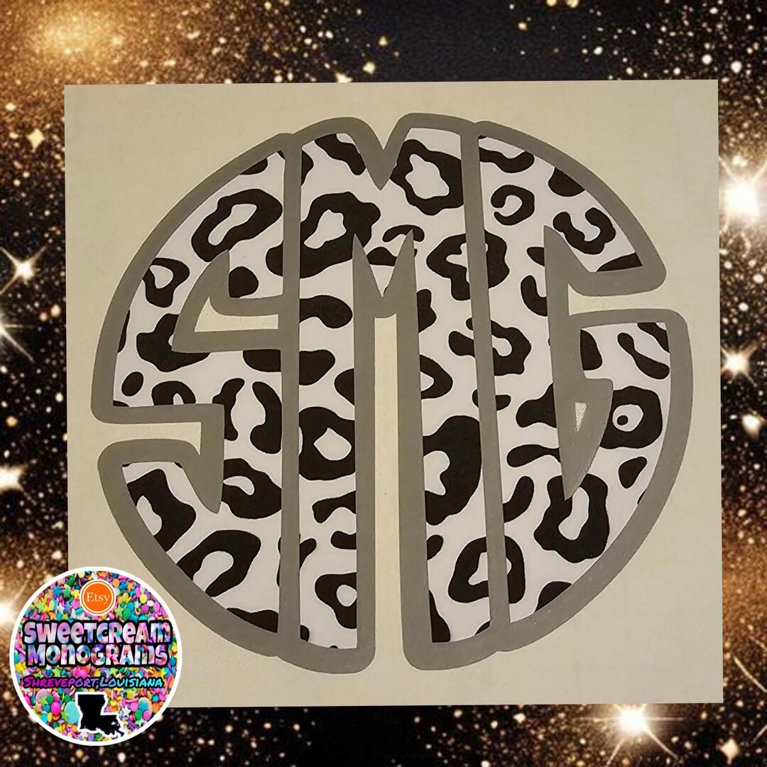 Cute Leopard Print Monogram Car Sticker|suv Sticker|animal Print ...