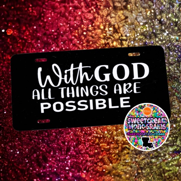 Bible License Plate - Etsy