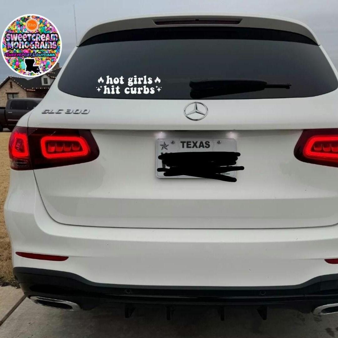 Hot Girls Hit Curbs Vinyl Car Decal - Funny Bumper Sticker - Etsy