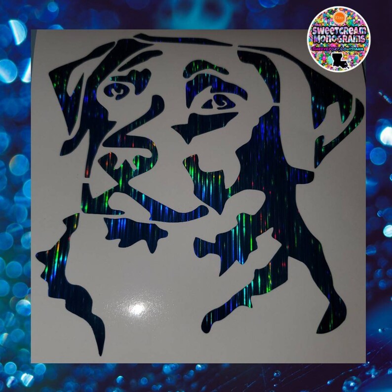 Labrador Retriever Car Decal Holographic Lab Vinyl Decals for - Etsy