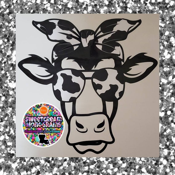 Bandana Cow Print Car Decalscow Print Sticker for Laptopcow - Etsy