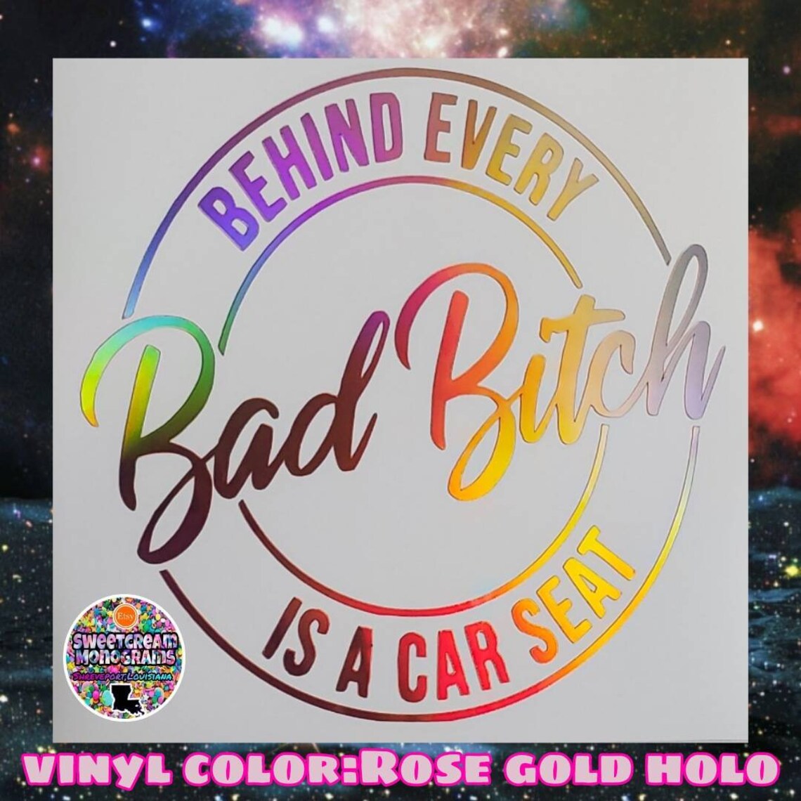 Behind Every Bad BITCH Is A Car Seat Sticker Bad Bit Decal | Etsy