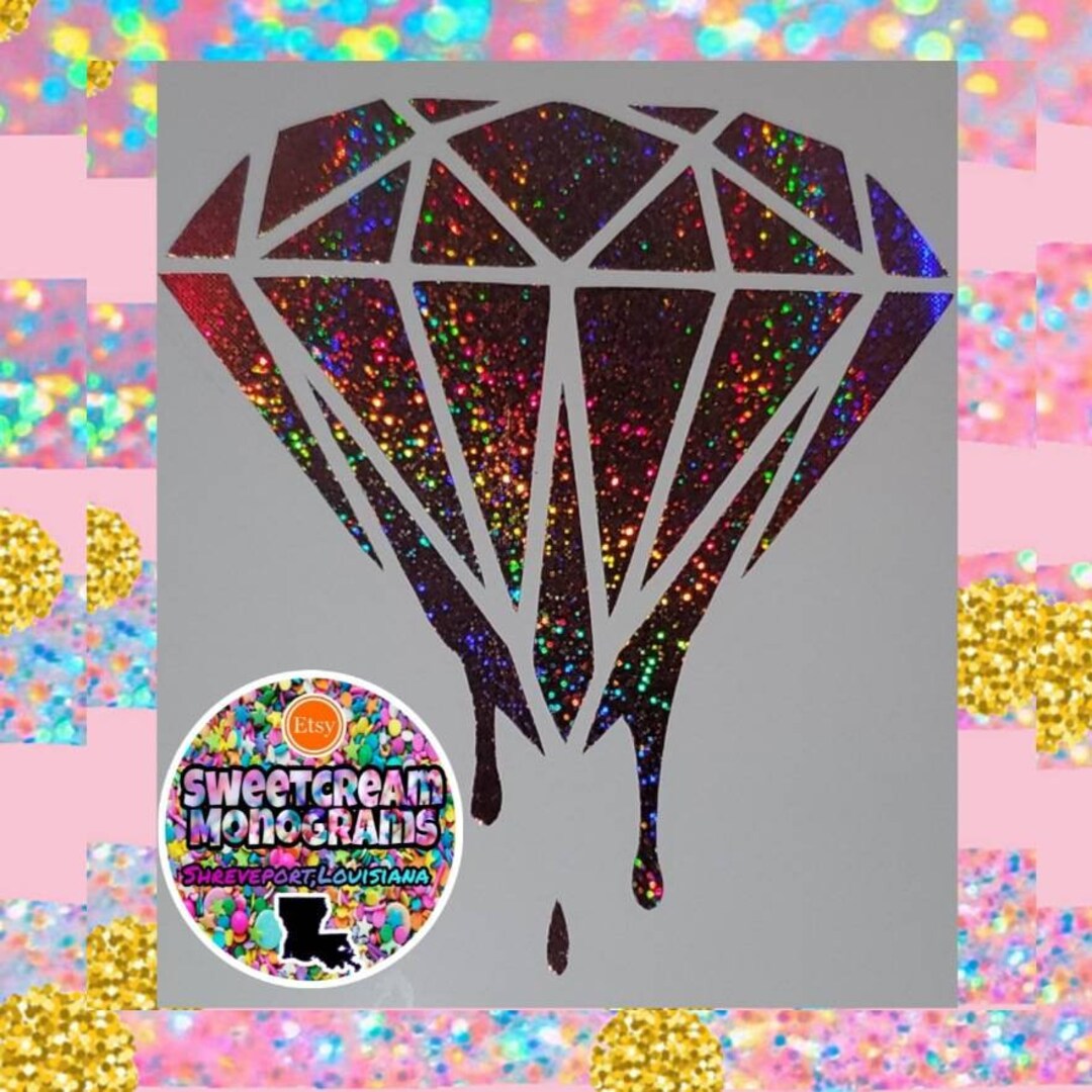 Holographic Diamond Decal|dripping Diamond Car Decal|dripping Diamond ...