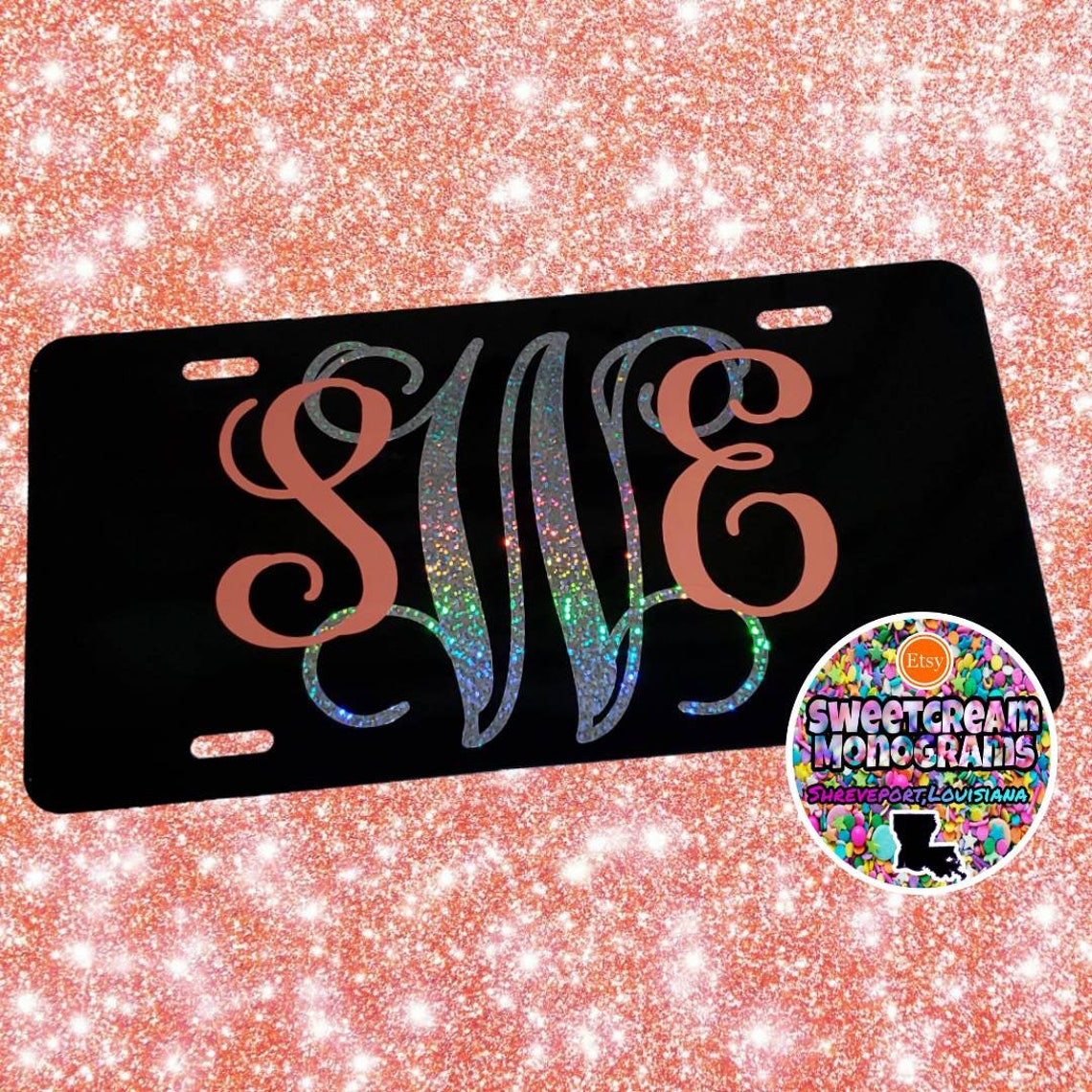 Monogram License Platemonogram Car Tagnew Car | Etsy