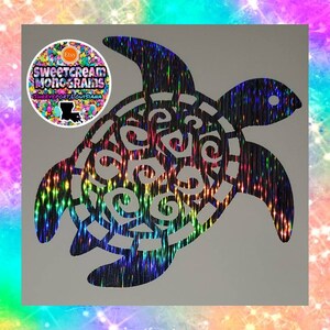 Sea Turtle Car Decal|sea Turtle Car Sticker|holographic Sea Turtle ...