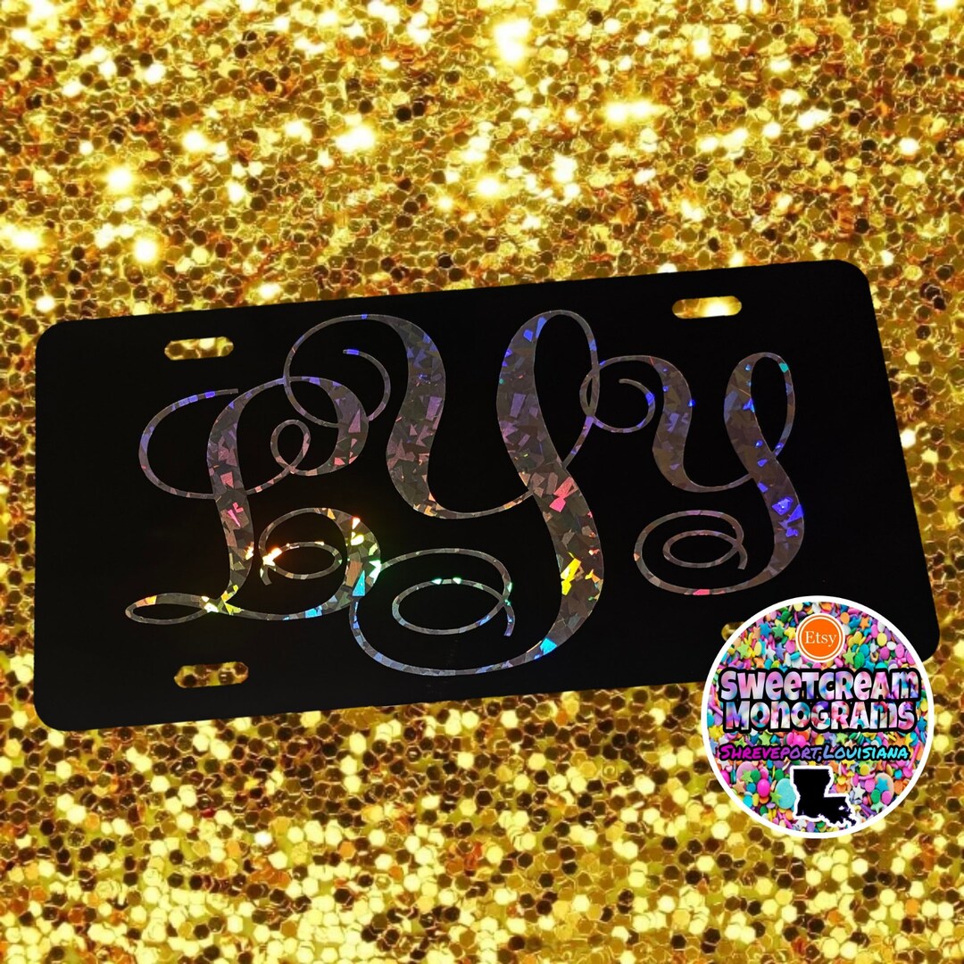 Holographic Color Shift Personalized Monogrammed License Plate|new Car ...