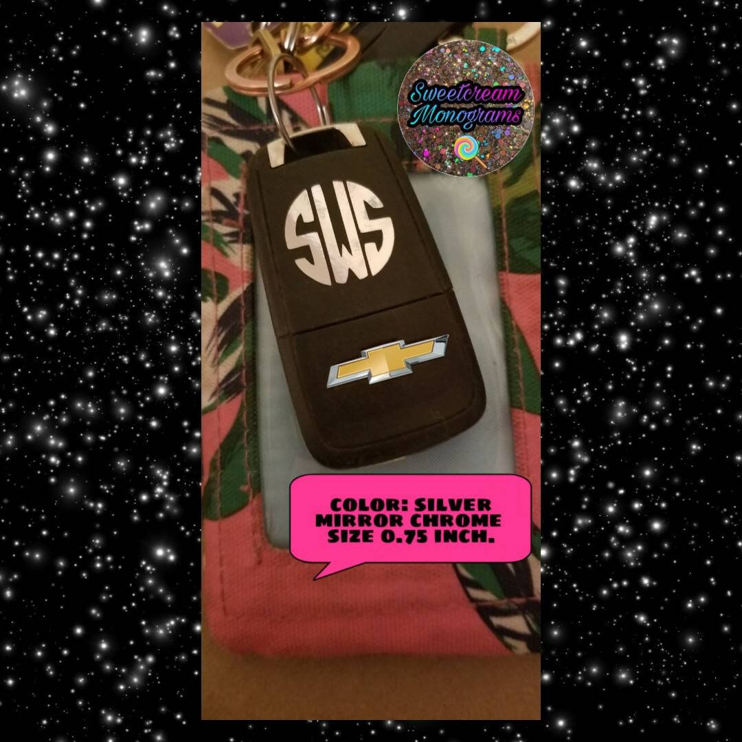 Key Monogram Decal|car Keys Monogram|decal|set of 2|any Color|custom ...