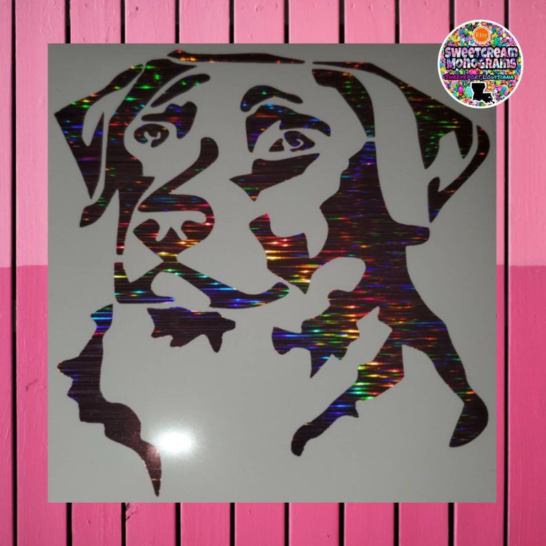 Labrador Retriever Car Decal Holographic Lab Vinyl Decals for - Etsy
