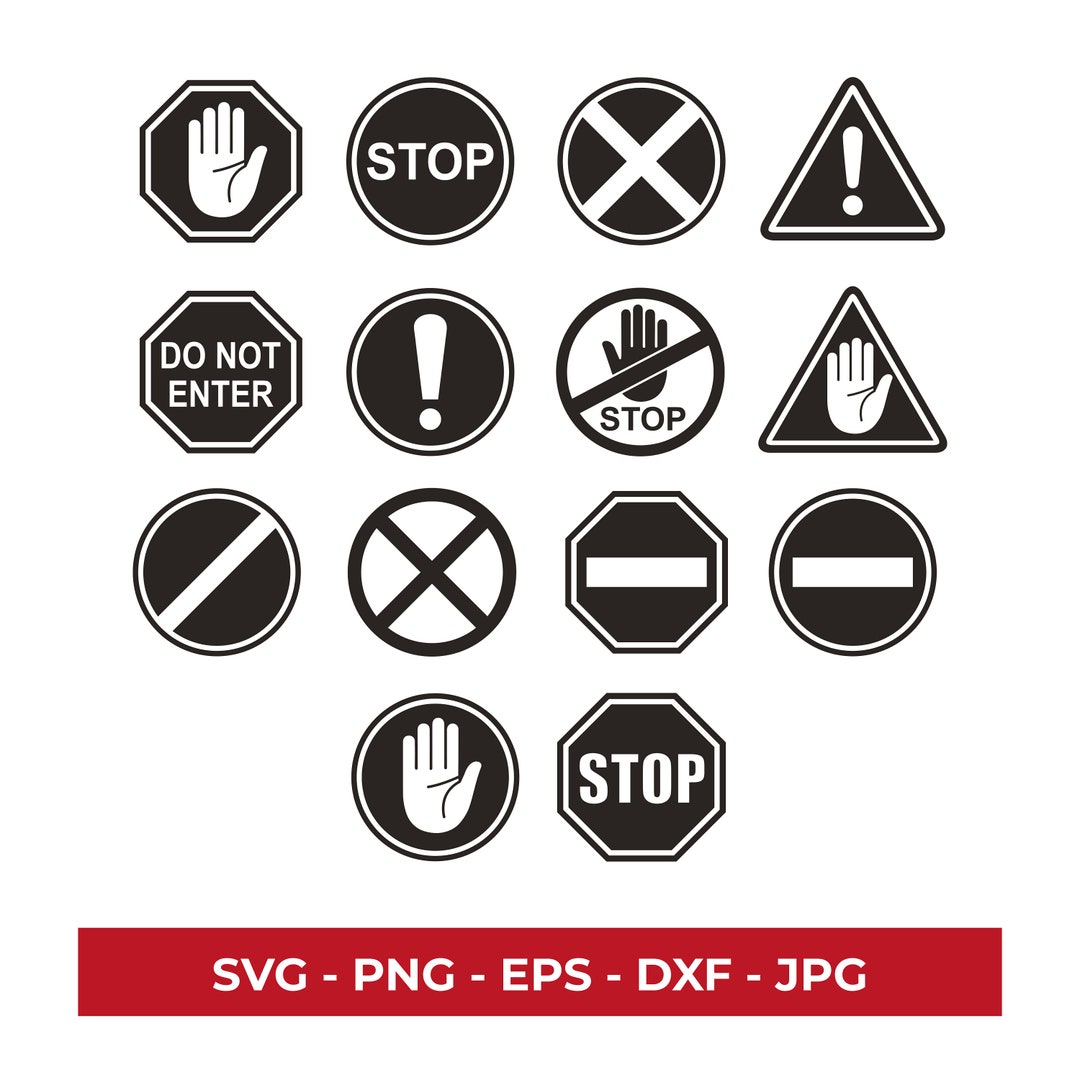 Traffic Signs Svg Bundle, Traffic Signs, Traffic, Road Sign SVG PNG ...