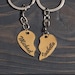 Heart Keychain for Couples, Custom Couples Keychain Broken Heart ...