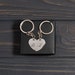 Heart Keychain for Couples, Custom Couples Keychain Broken Heart ...