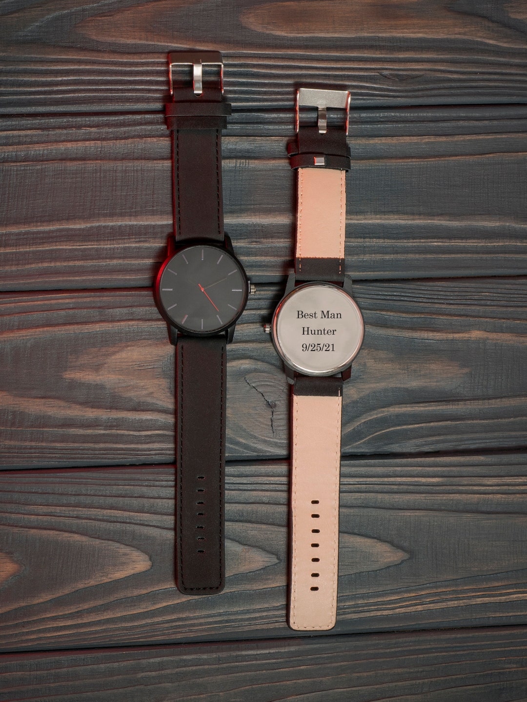 Personalized Minimalist Watch, Engraved Classic Watch, Engraved Watch ...