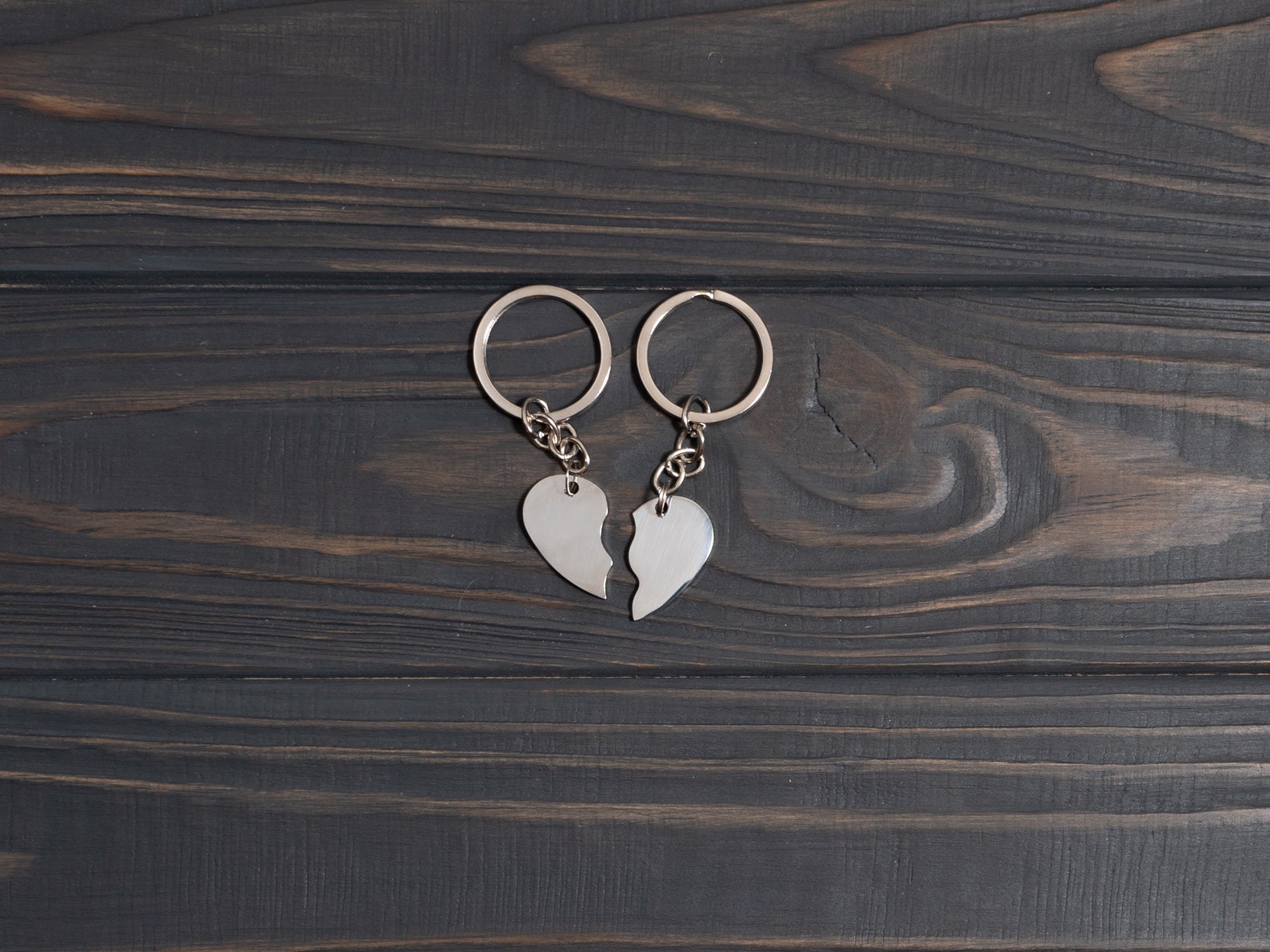 Heart Keychain for Couples Custom Couples Keychain Broken | Etsy